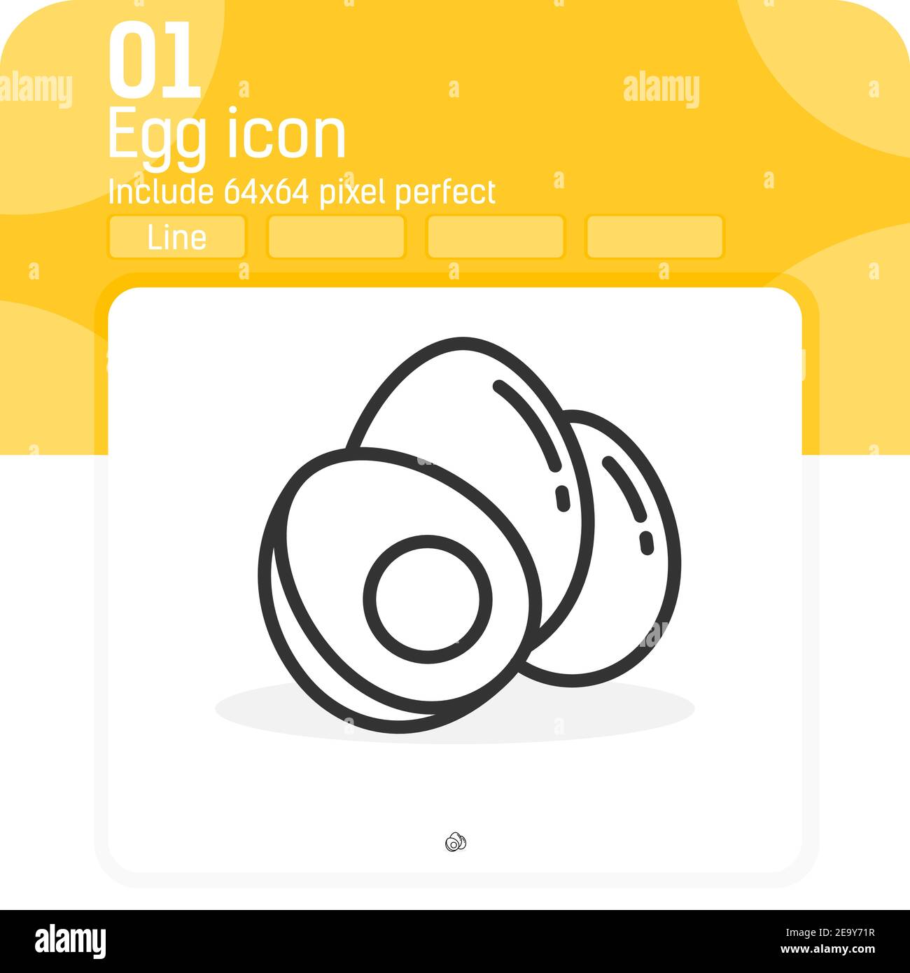 an egg icon vector sign with line style isolated on white background ...