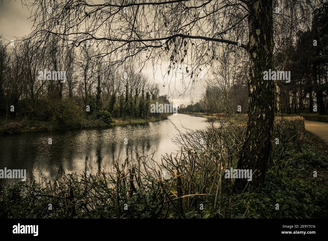 Vintage lake view Stock Photo - Alamy