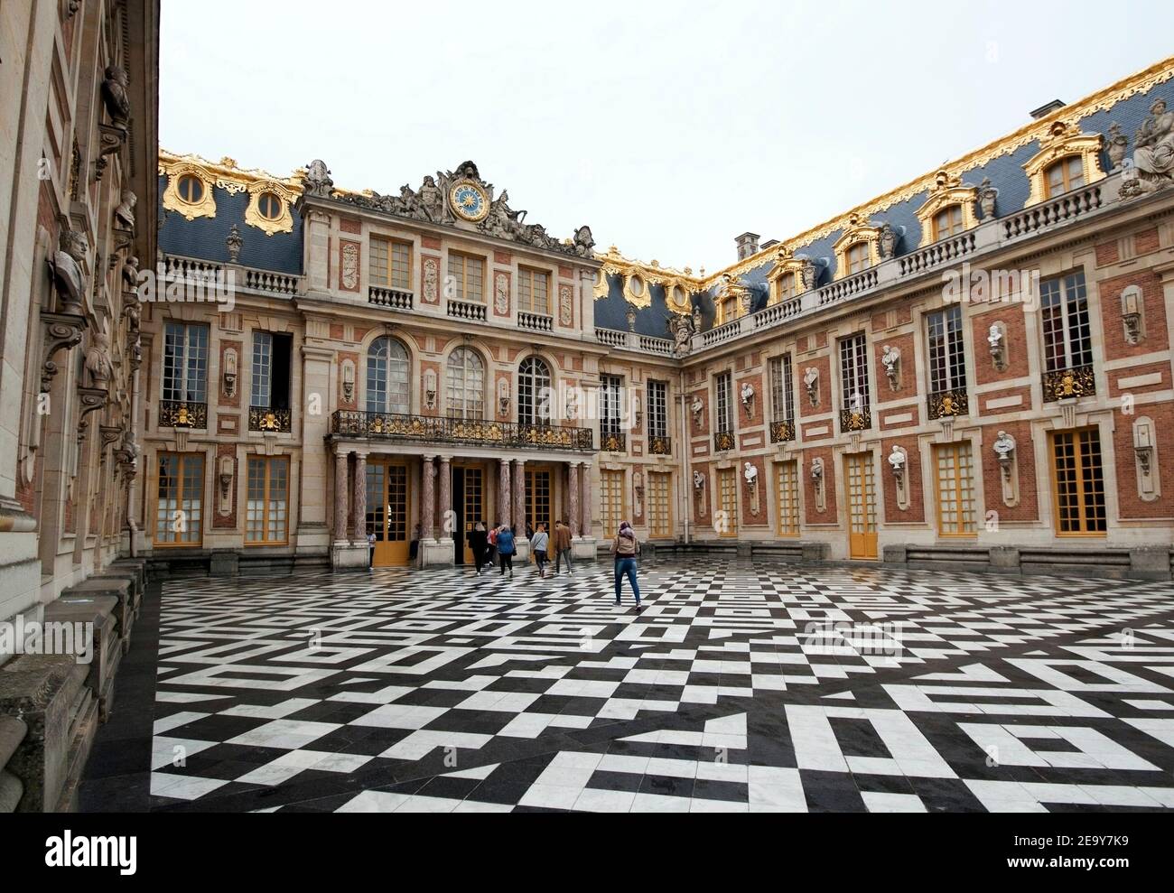 VERSAILLES, FRANCE - October 28, 2017: Main entrance to Versailles ...