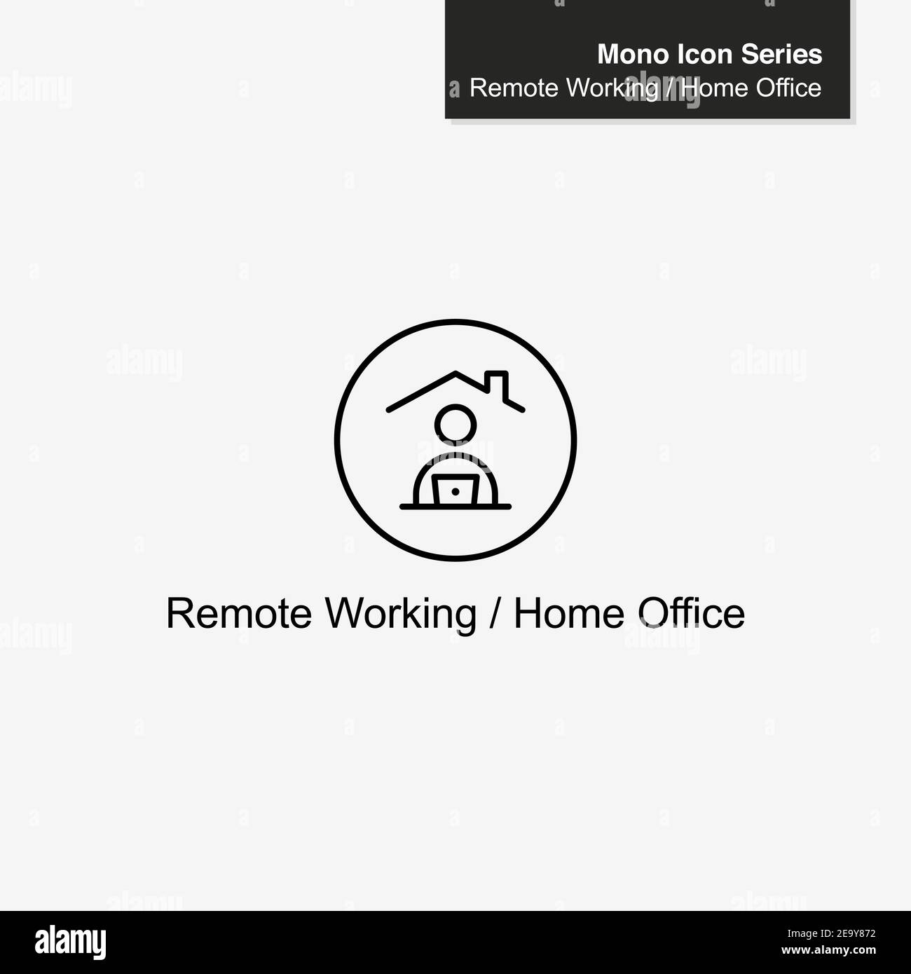 Home office icon. Remote Working. Working from home symbol. Flexible ...