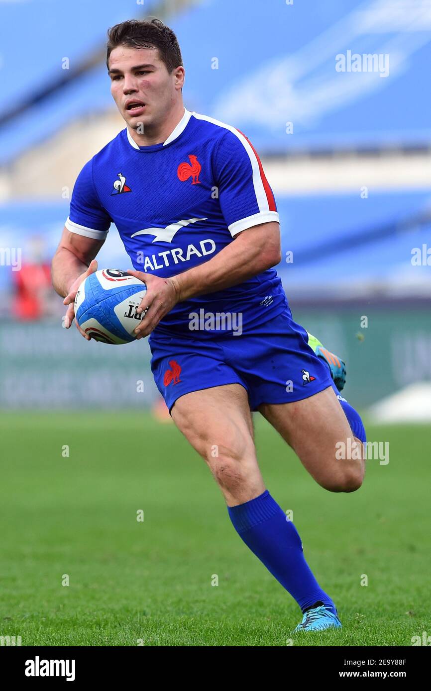 Antoine Dupont of France in action during the Rugby match Six Nation ...