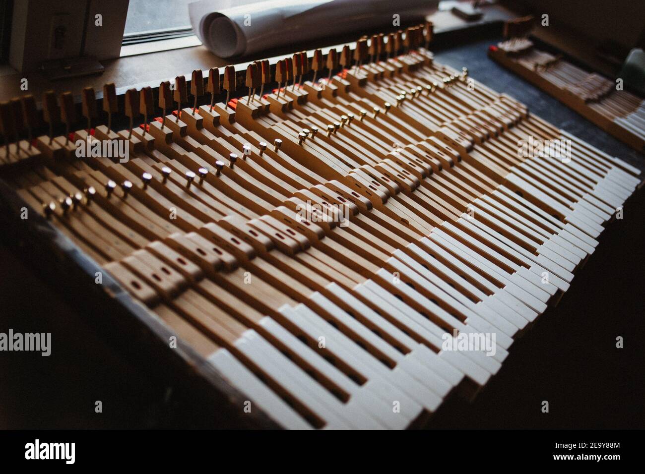 photo of an organ piano inside structure Stock Photo - Alamy