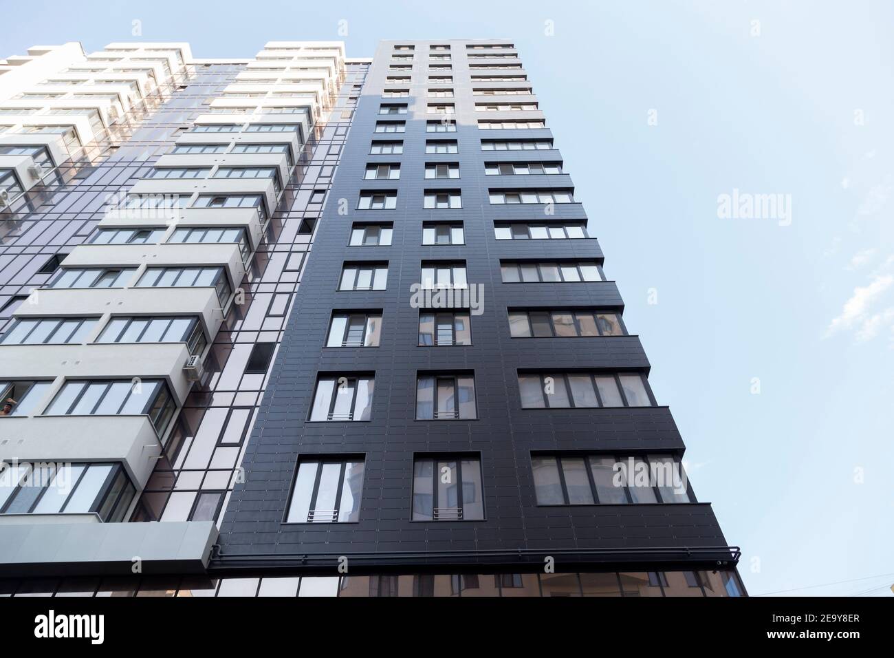 Modern facade of a multi storey building. Contemporary architecture of ...