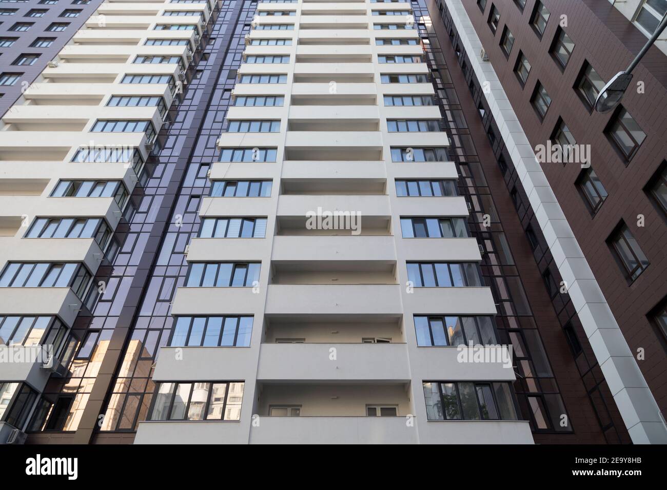 Modern facade of a multi storey building. Contemporary architecture of ...