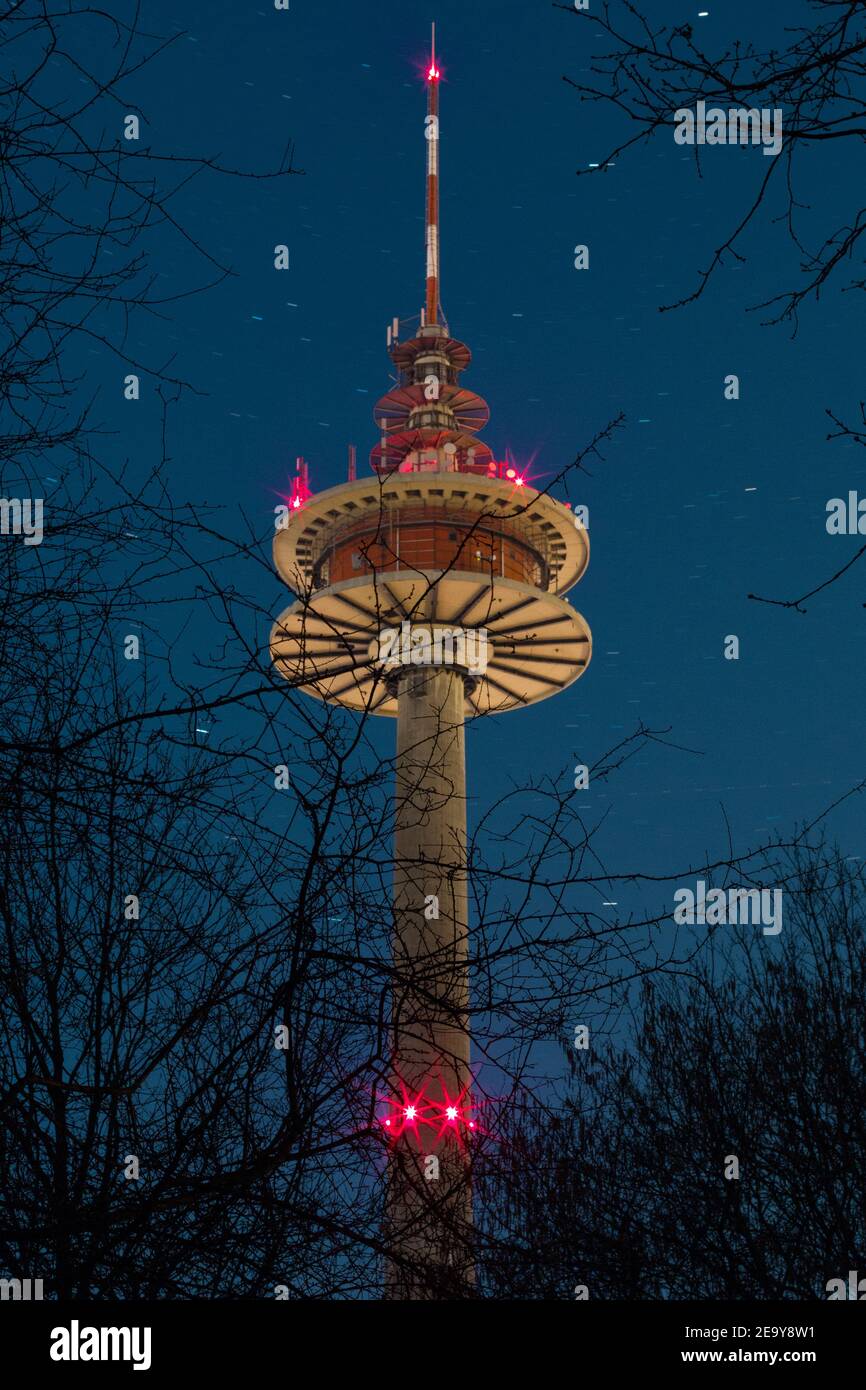 Radio tower at night hi-res stock photography and images - Alamy