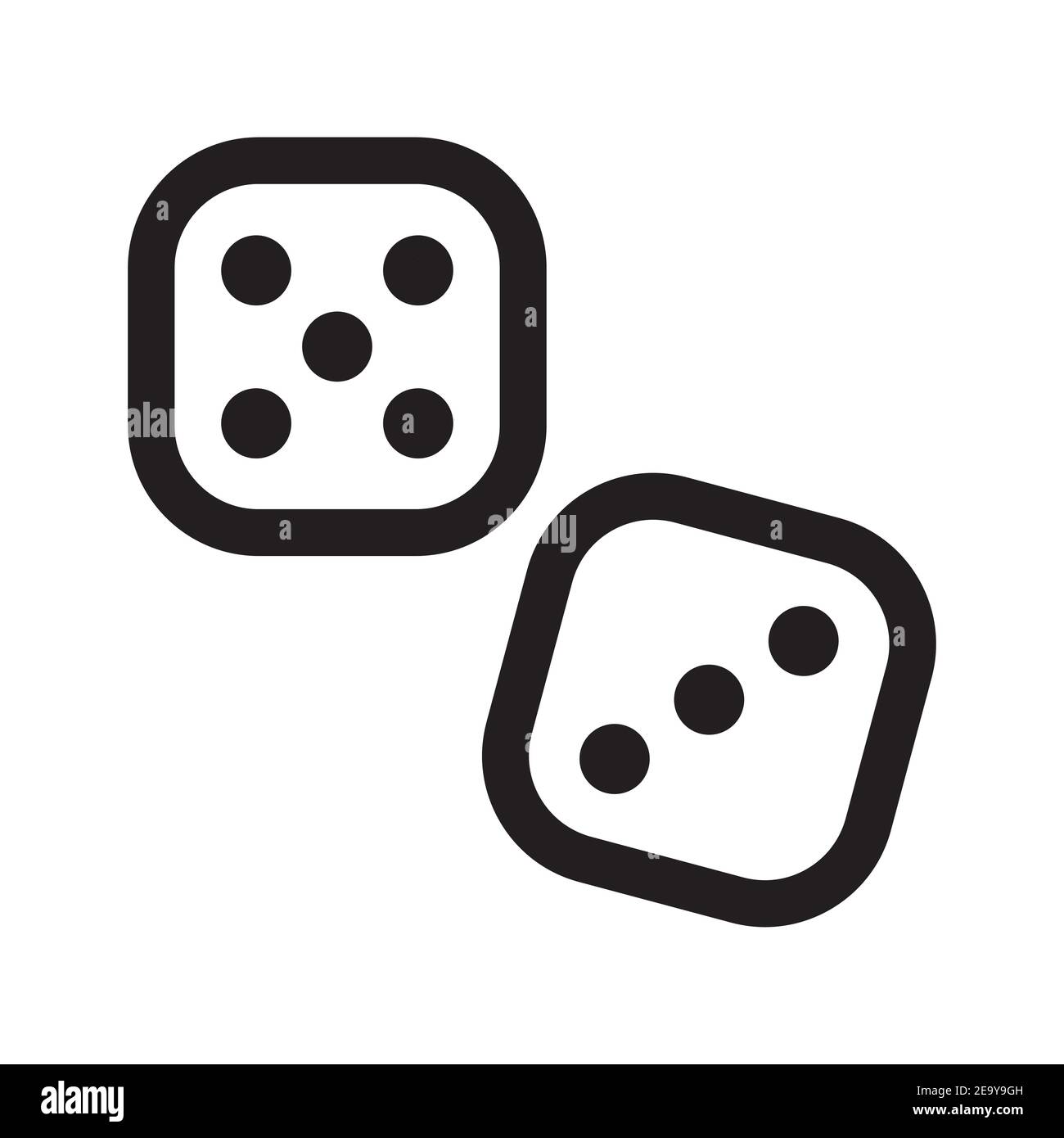 Dice and outline hi-res stock photography and images - Alamy