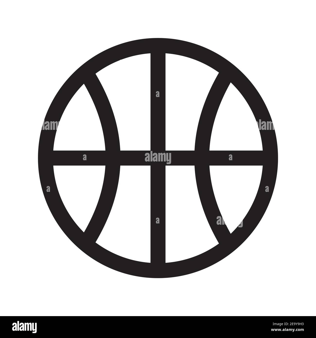 Basketball outline hi-res stock photography and images - Alamy