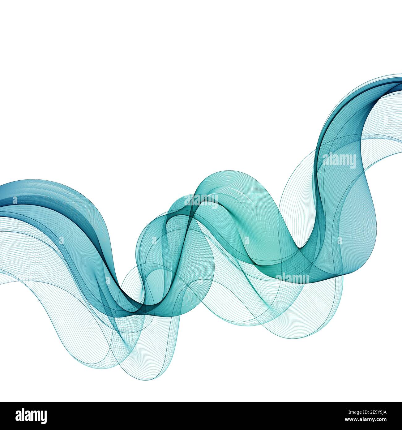 Blue abstract wave. Curves isolated on white background. Design element ...