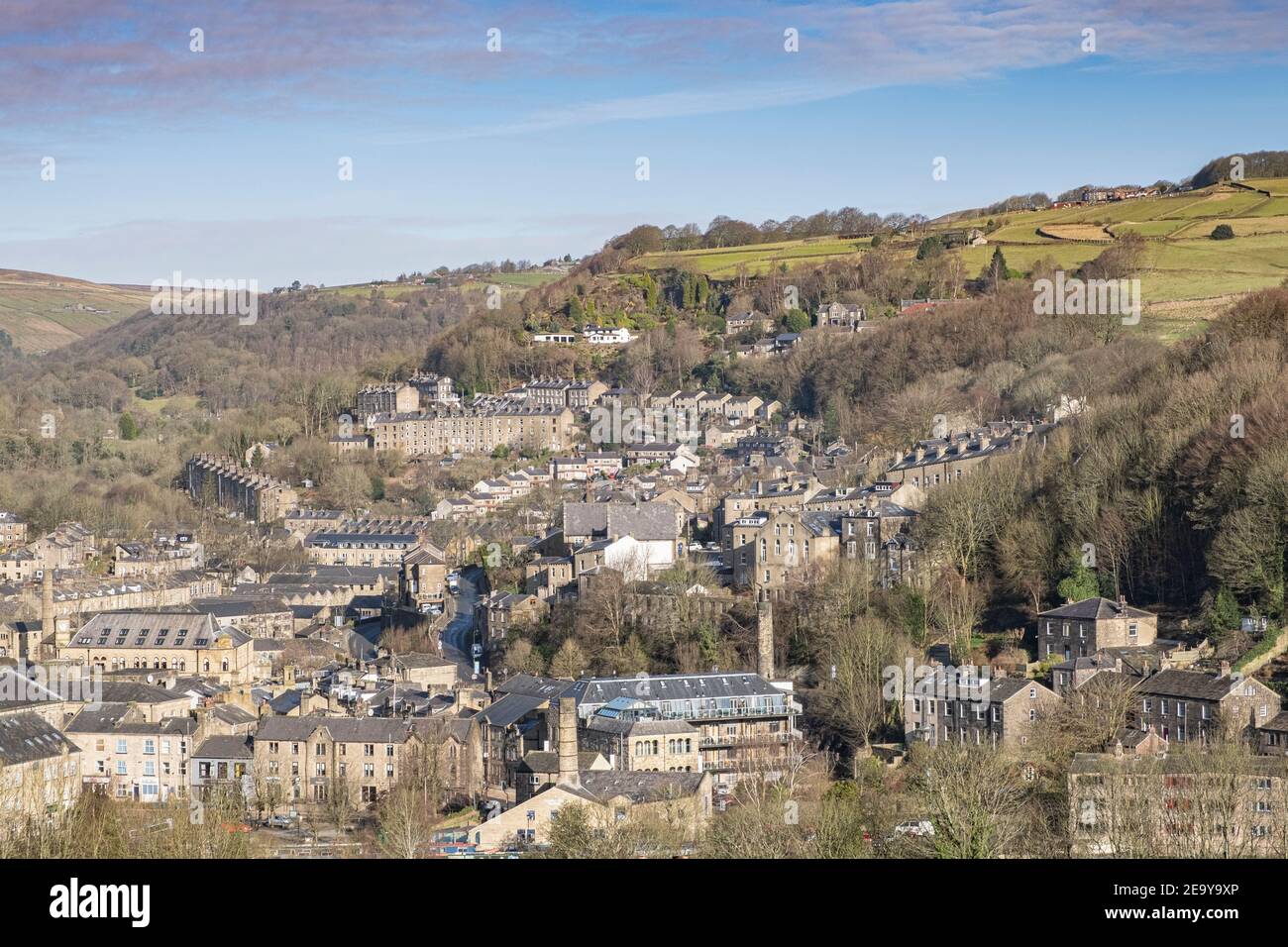 Aerial view hebden bridge hi-res stock photography and images - Alamy