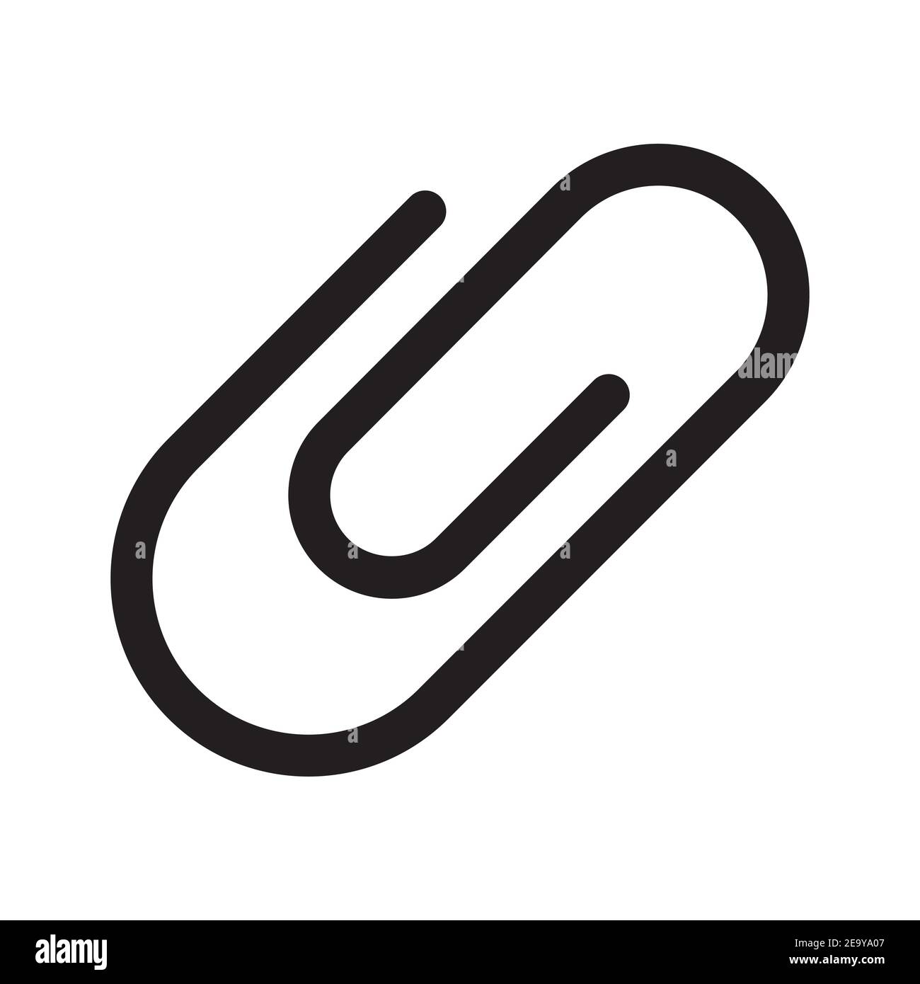 paperclip outline icon isolated on white background Stock Vector Image ...