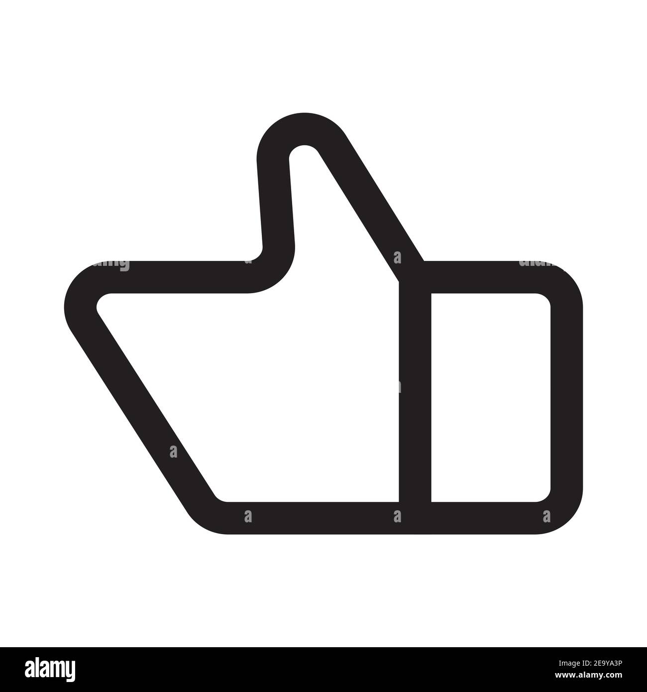 Thumbs up outline icon isolated on white background Stock Vector Image ...