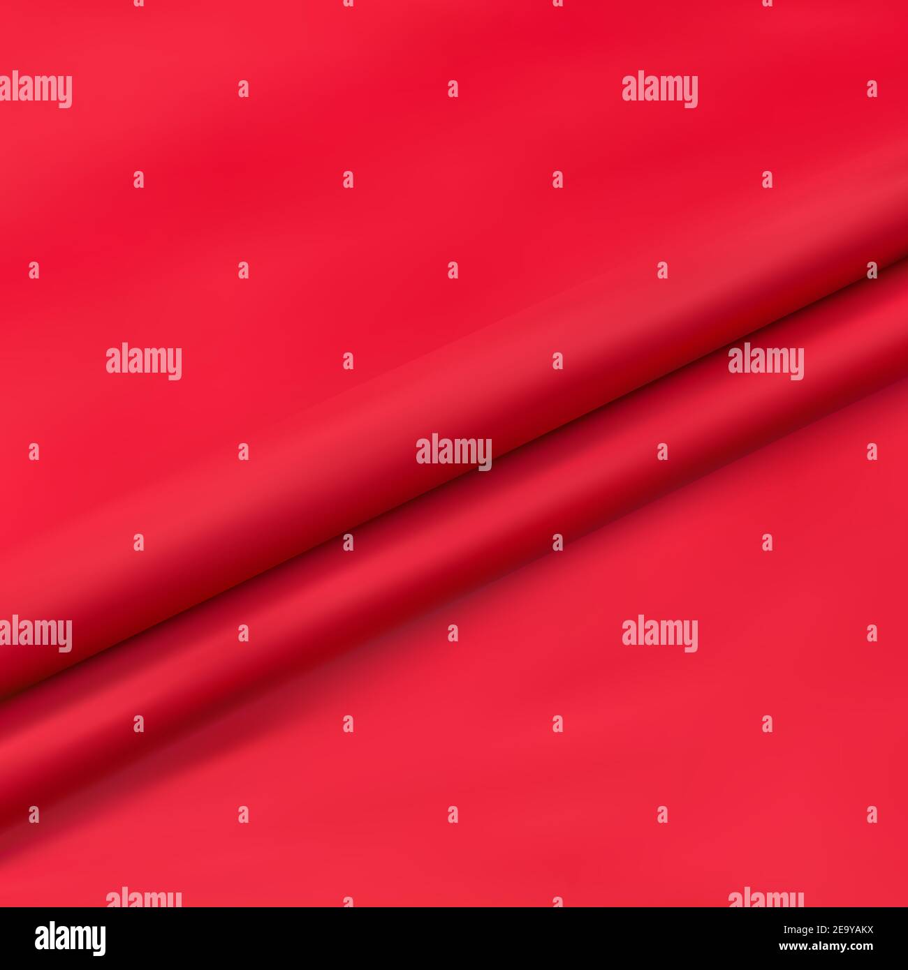 Red Satin Silky Cloth Fabric Textile Drape with Crease Wavy Folds ...