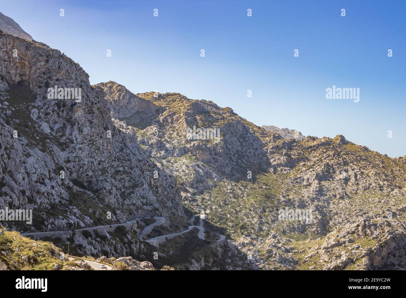 Breathtaking views of the infinite sea and majestic mountains. The road ...