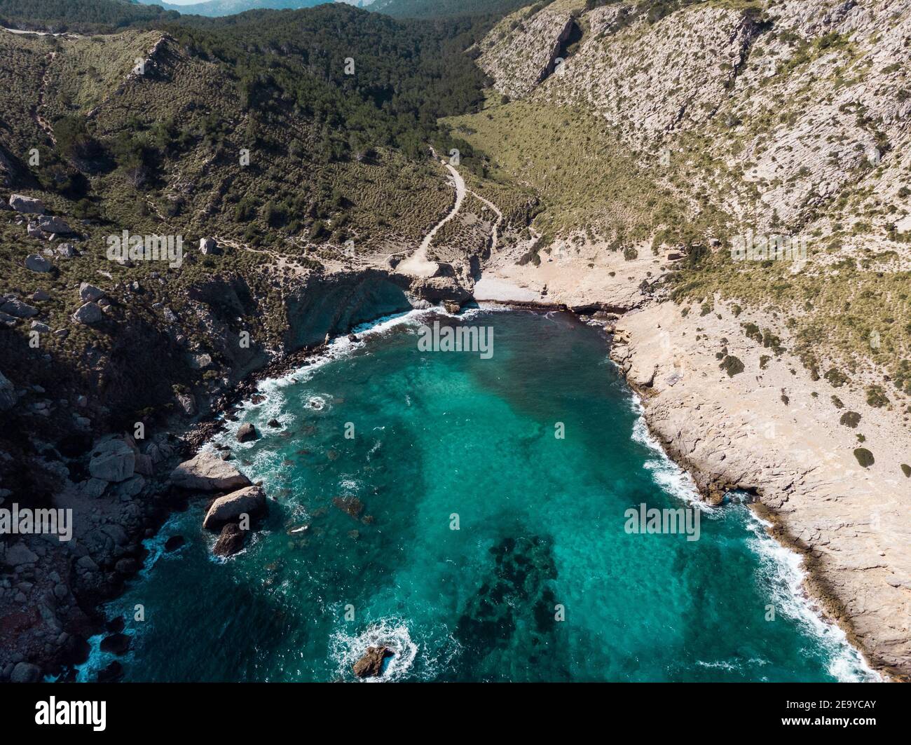 Formentera and bay and boat and beach hi-res stock photography and ...