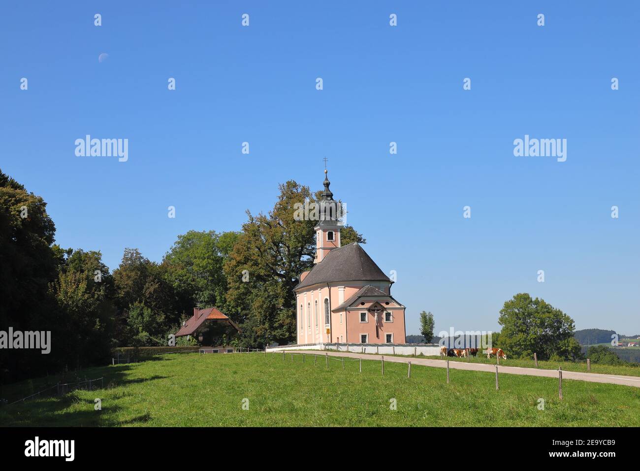 GERMANY, BAVARIA, WAGING AM SEE - SEPTEMBER 21, 2019: Pilgrimage church ...