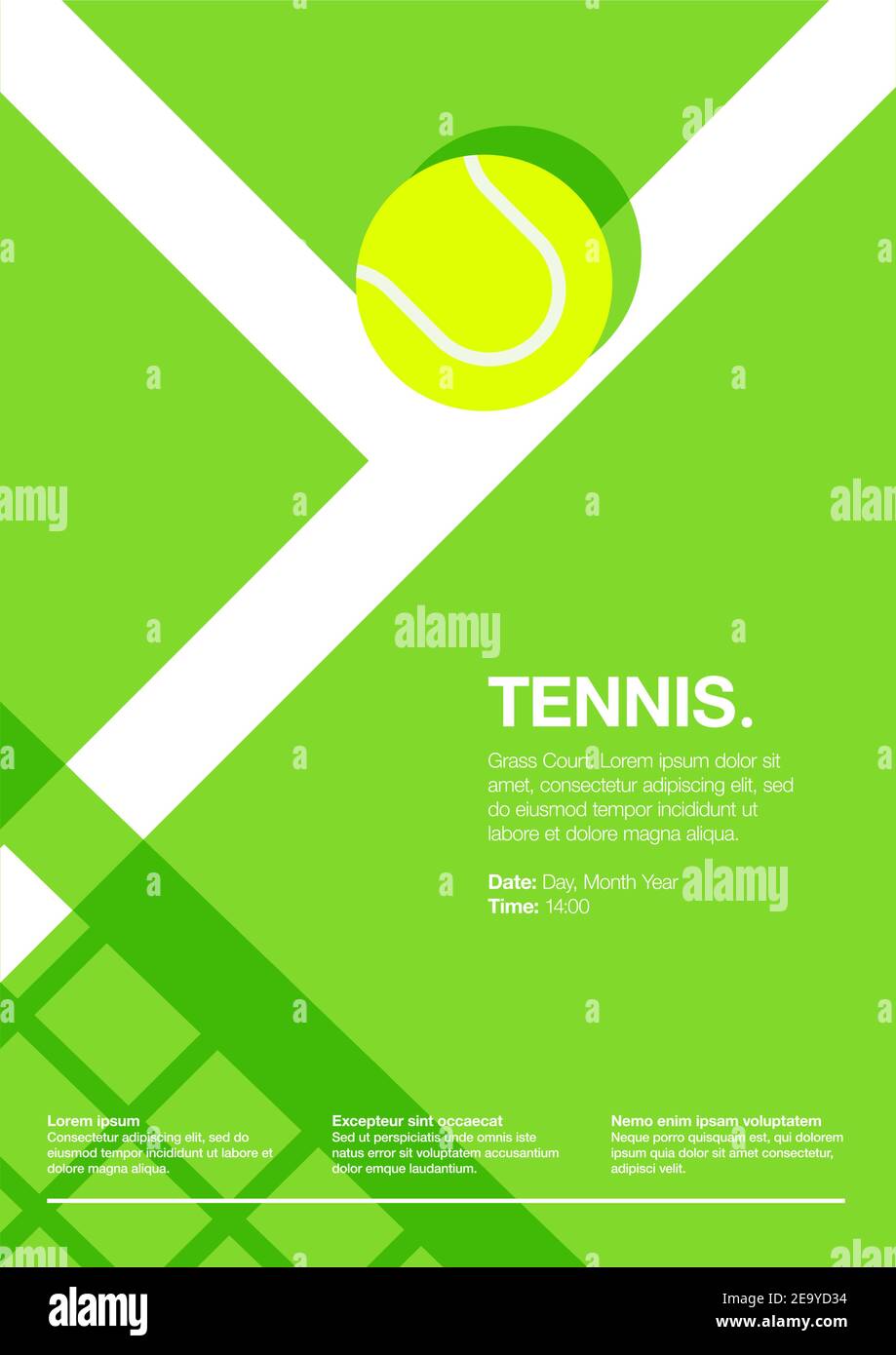 Tennis Open Tournament Championship Portrait Poster Green Grass Court