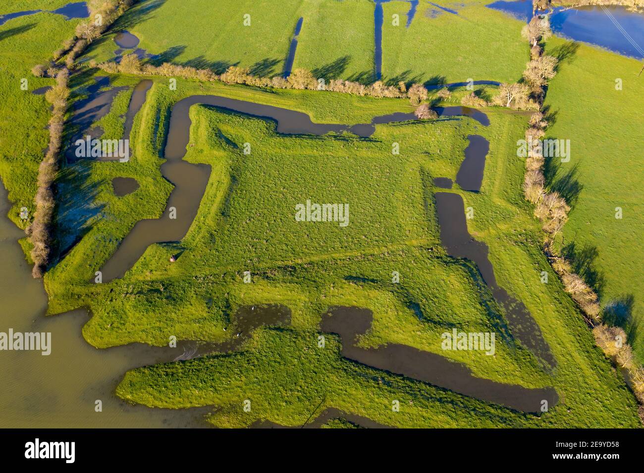 Picture dated January 22nd shows the outline of a 400-year-old English ...