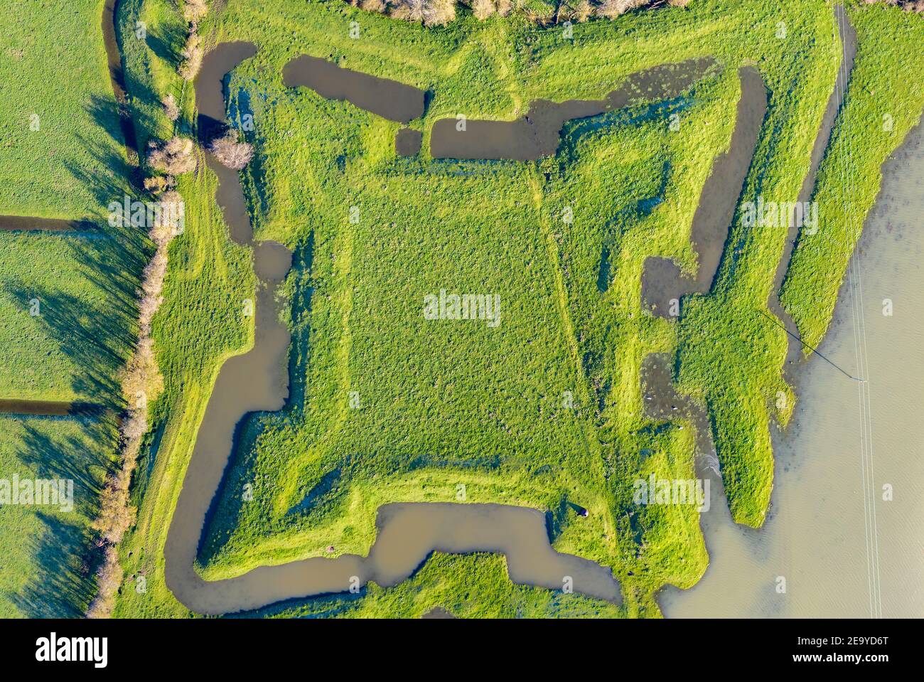 Picture dated January 22nd shows the outline of a 400-year-old English ...