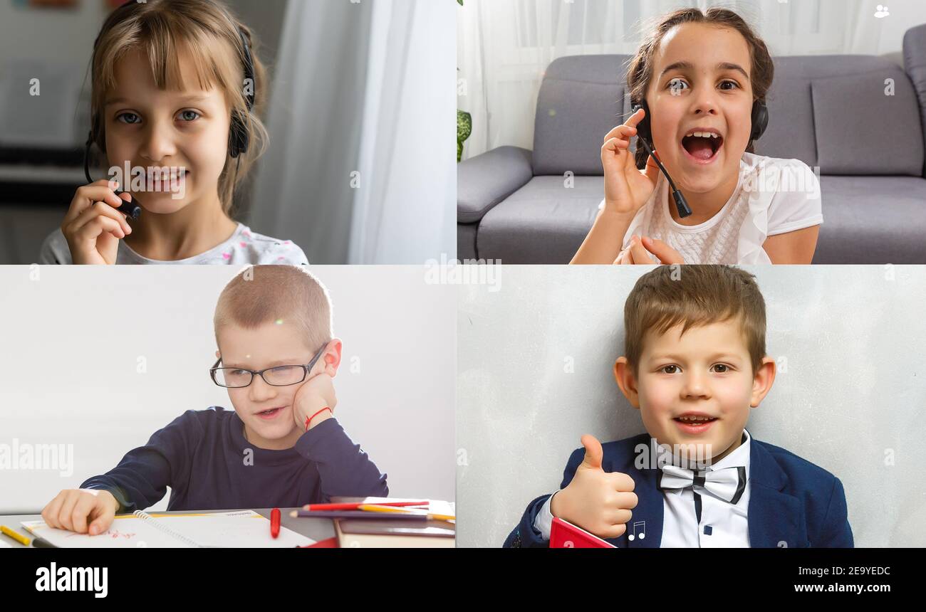 Cute Little kids Laptop with Conference Video Call Software to Talk ...