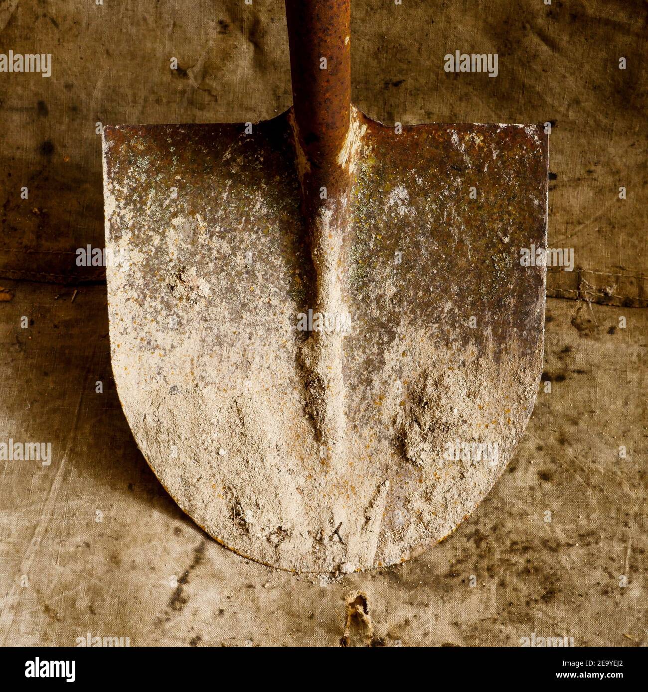 Old rusted shovel, studio photo, France Stock Photo - Alamy