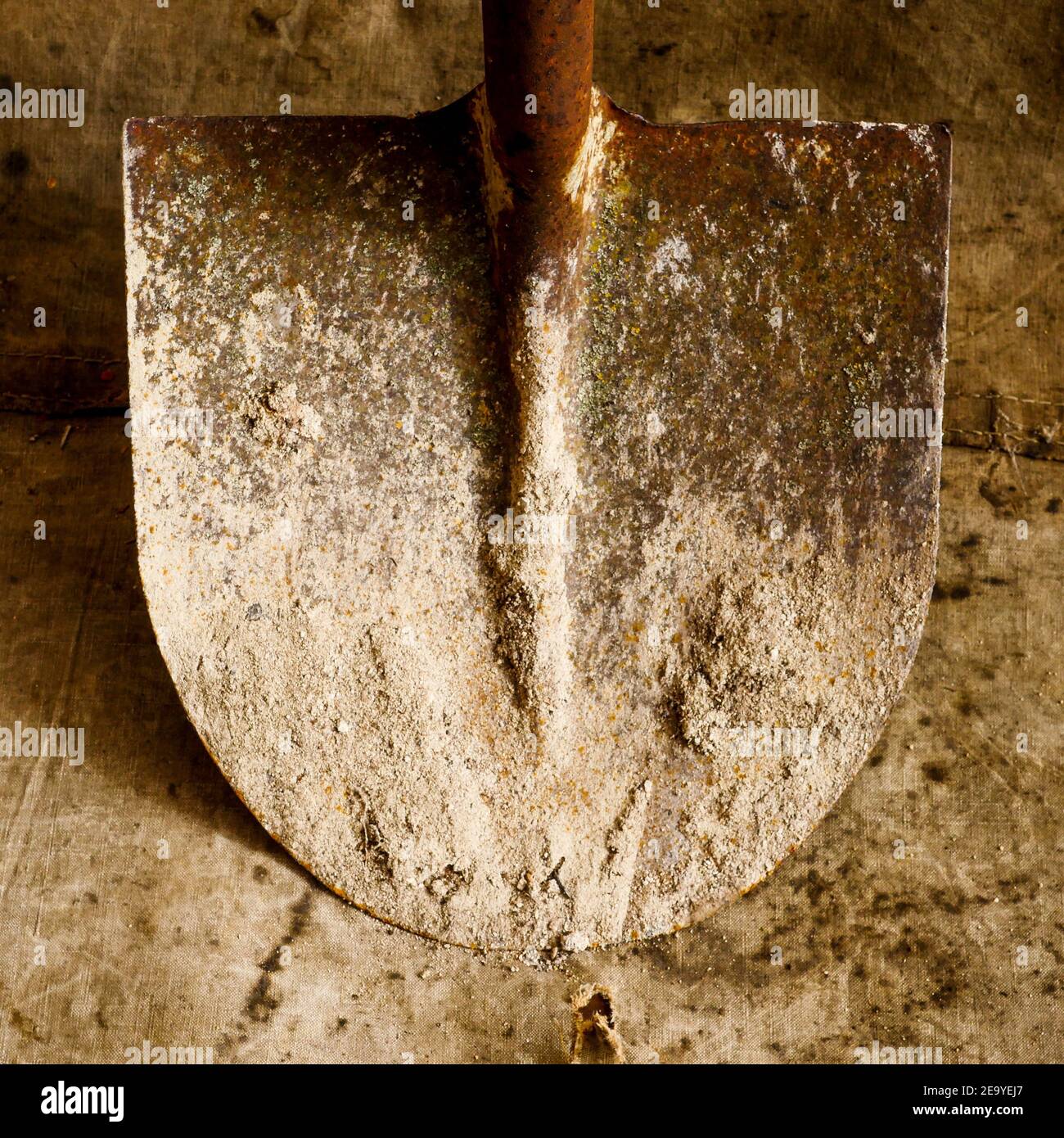 Old rusted shovel, studio photo, France Stock Photo - Alamy