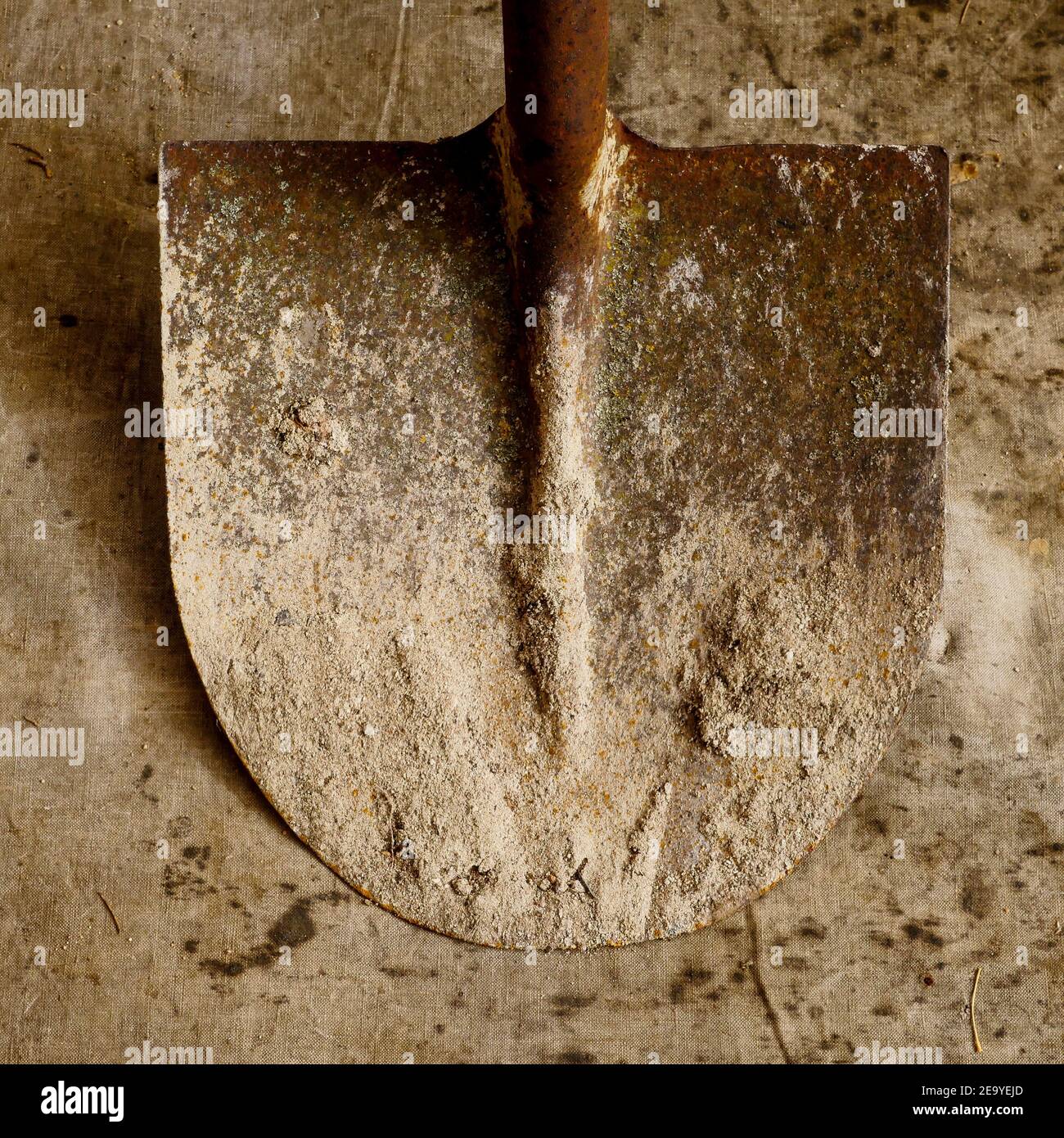 Old rusted shovel, studio photo, France Stock Photo - Alamy