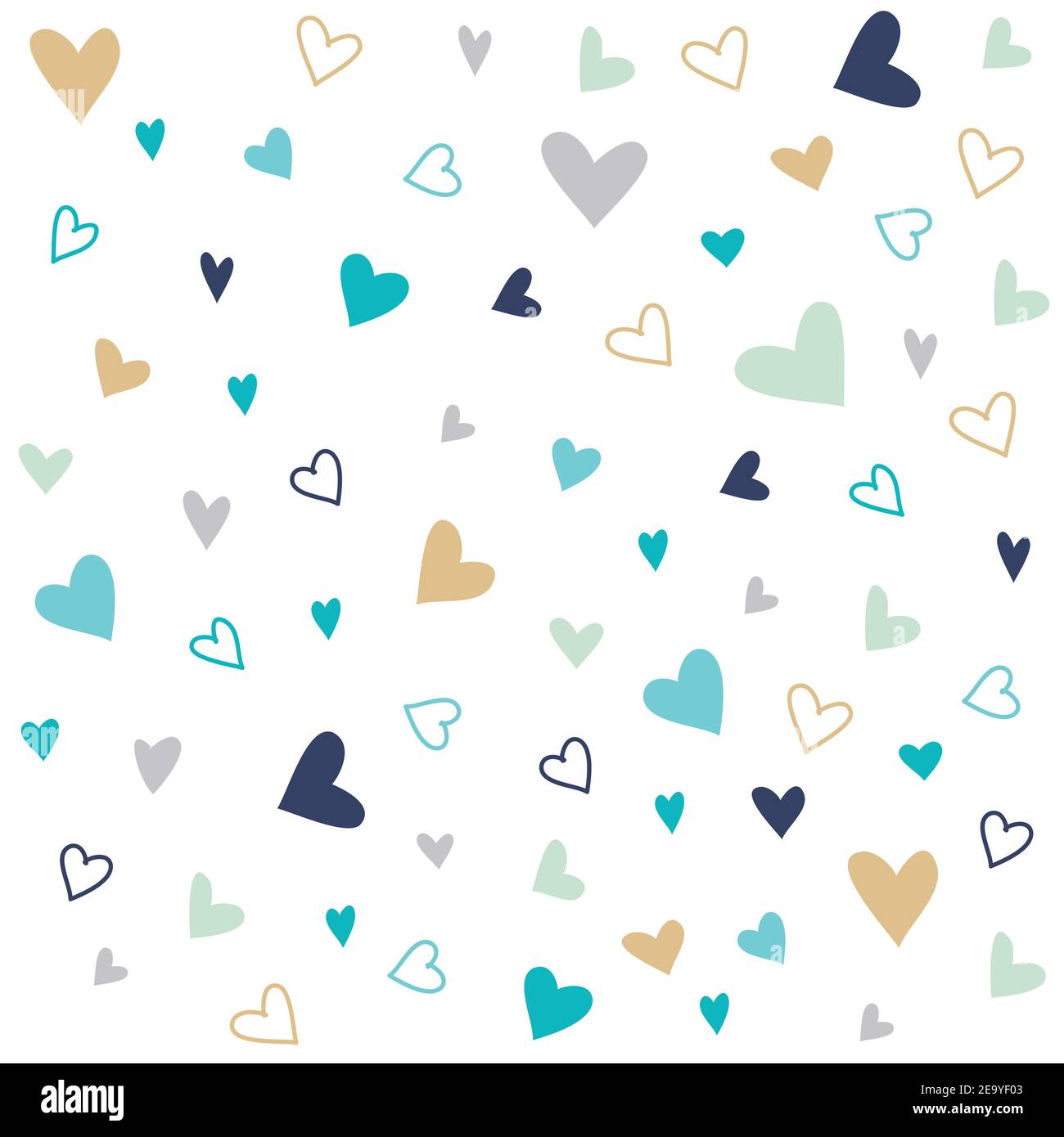blue hearts background on white Stock Vector Image & Art - Alamy