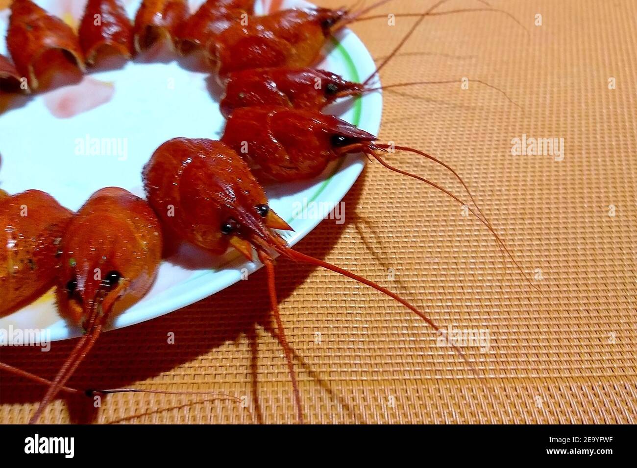 Boiled orange crayfish on hi-res stock photography and images - Alamy