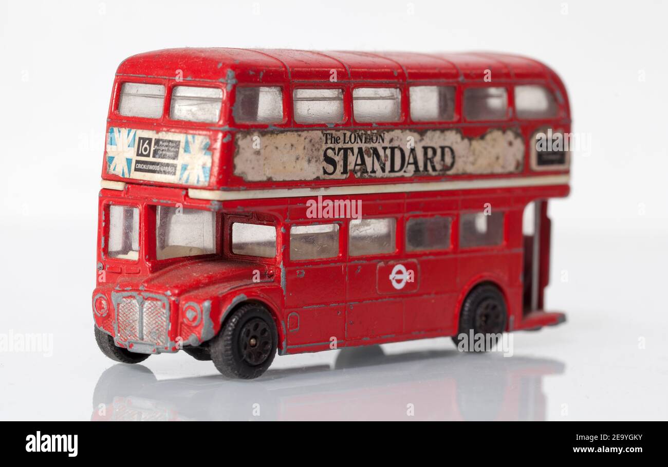 Old vintage bus toy hi-res stock photography and images - Alamy