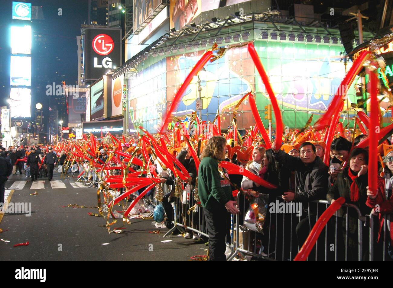 Atmosphere during 2005 New Year Celebration at Times Square in New York ...