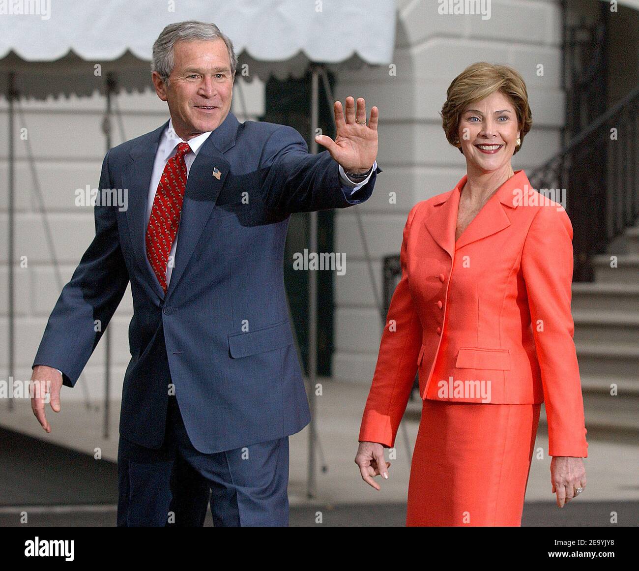 President George W Bush First Lady Laura Bush And Barney Introduce