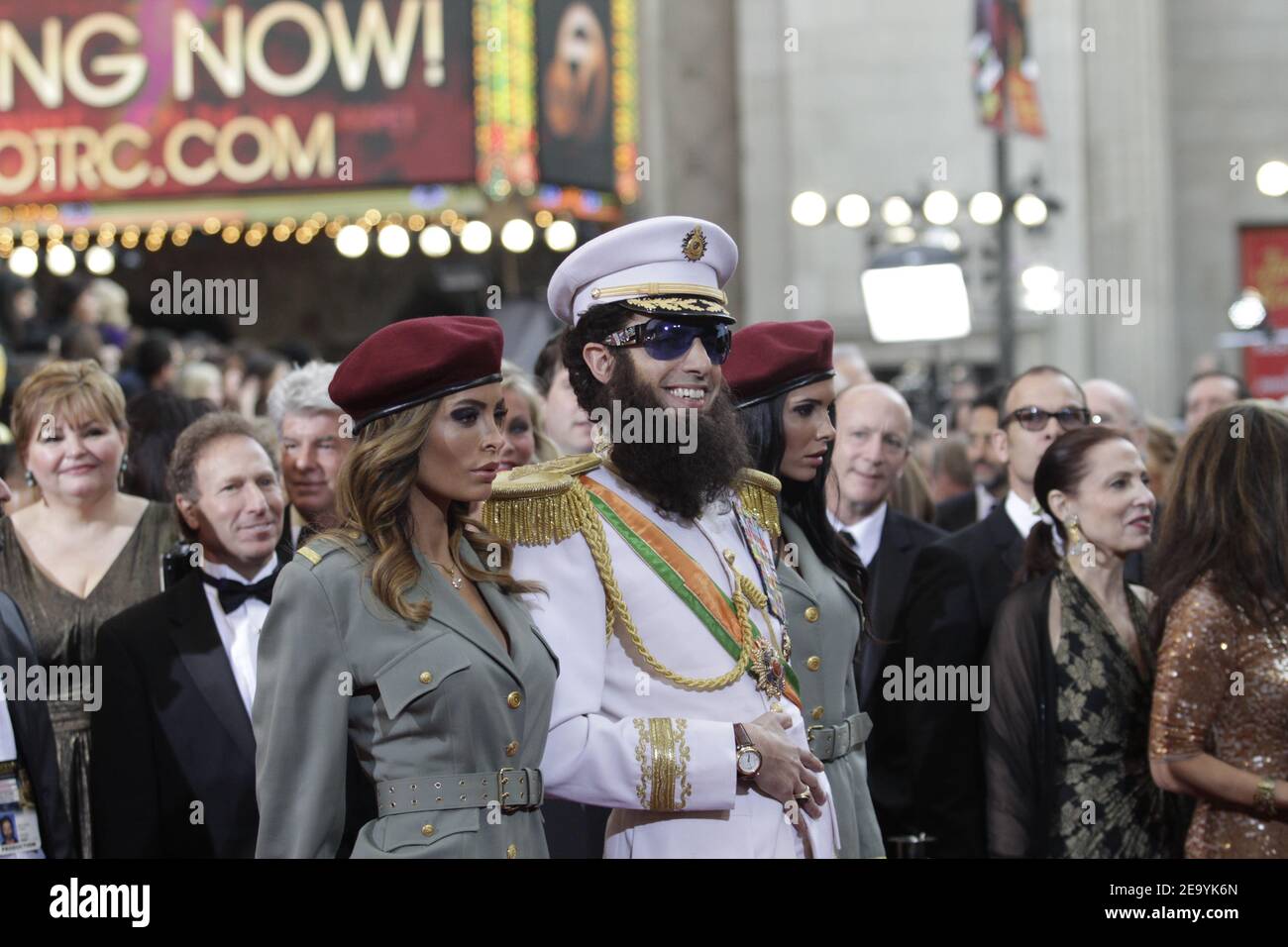 OSCARS - Red Carpet - Sacha Baron Cohen dressed as Admiral General ...