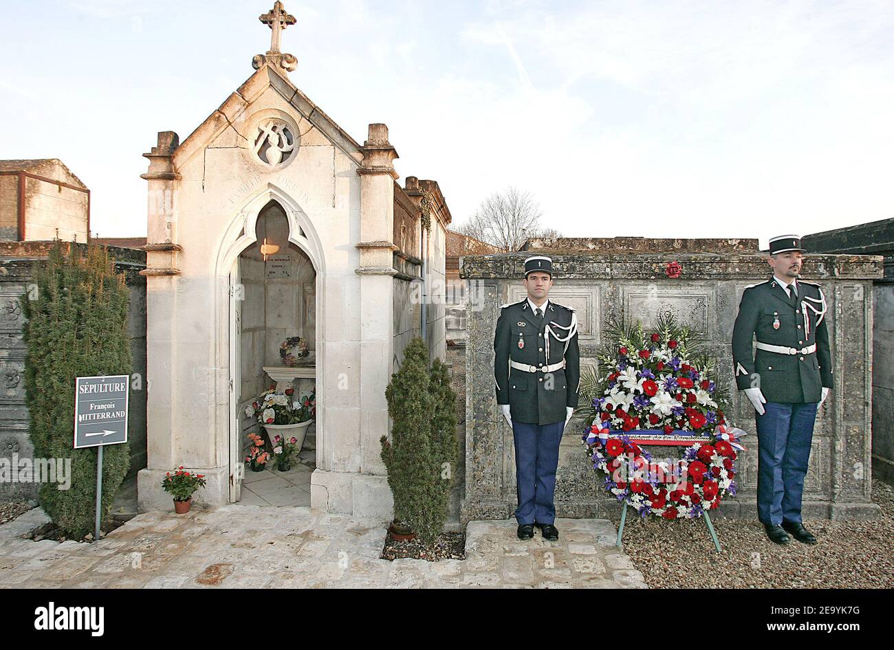 Late French President Francois Mitterrand's grave in Jarnac, France, on ...