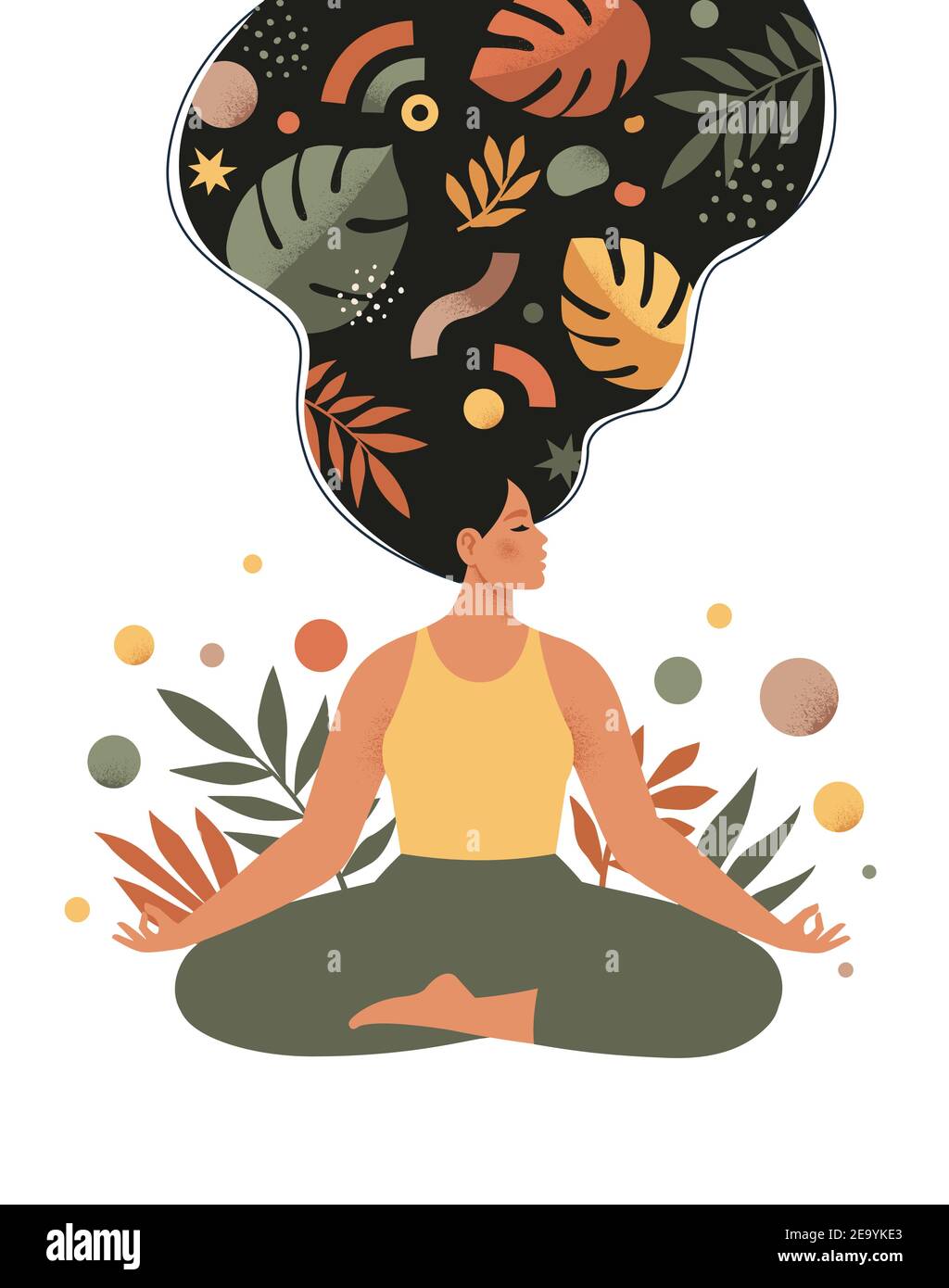 Mindfulness, meditation and yoga background in pastel vintage colors ...