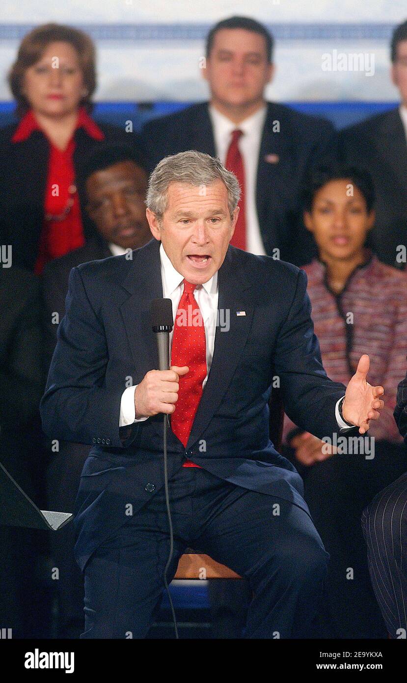 President George W. Bush participates in a conversation on revamping ...