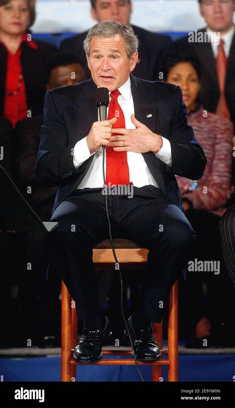 President George W. Bush participates in a conversation on revamping ...
