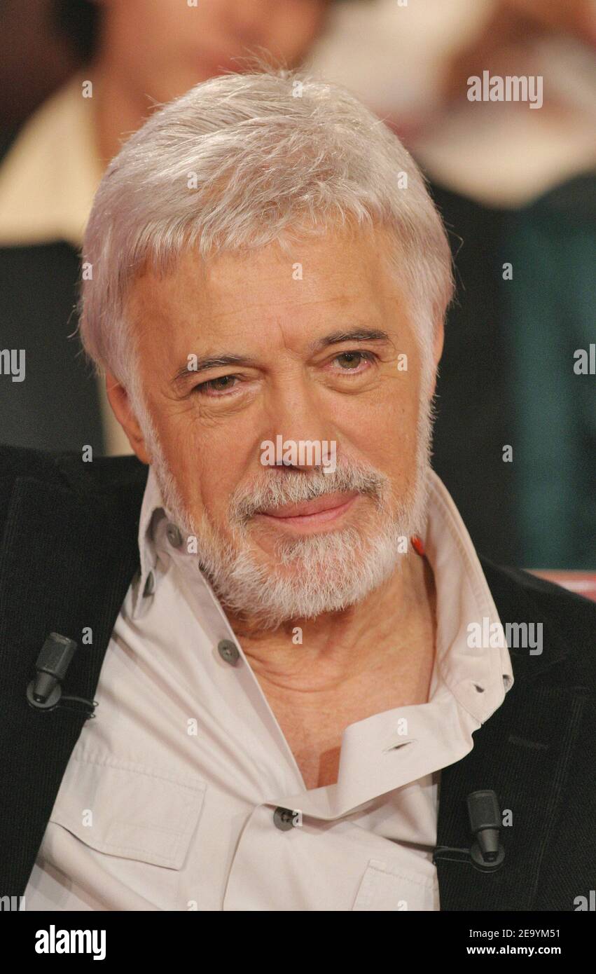 French humorist Guy Bedos attends the taping of Michel Drucker's talk ...