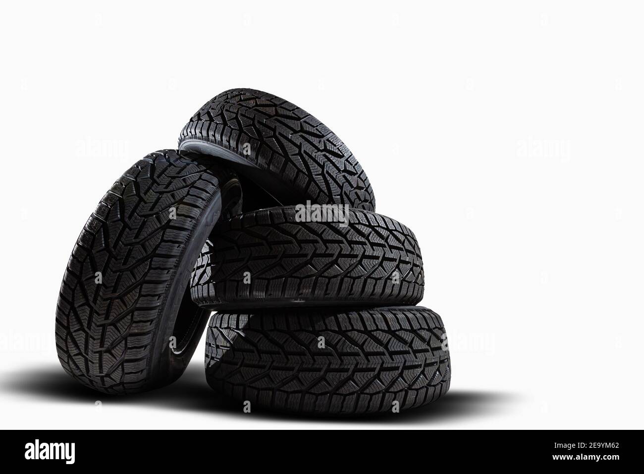car tire on white background Stock Photo - Alamy