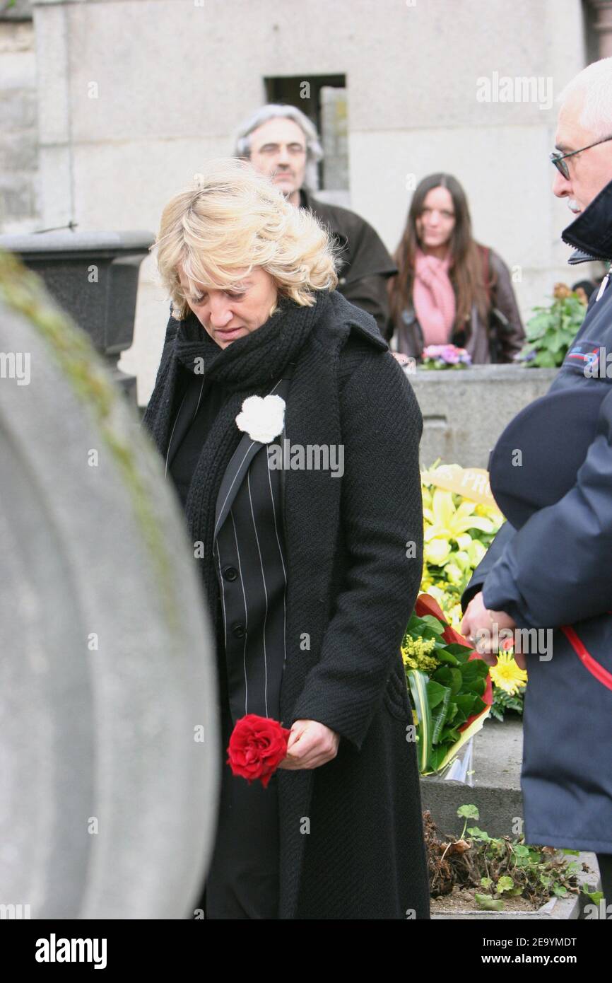 French actress Charlotte de Turckheim attends the funeral of humorist ...