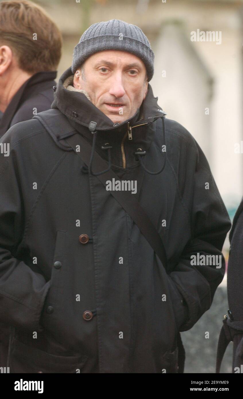 French actor Jean-Francois Derec attends the funeral of humorist and ...