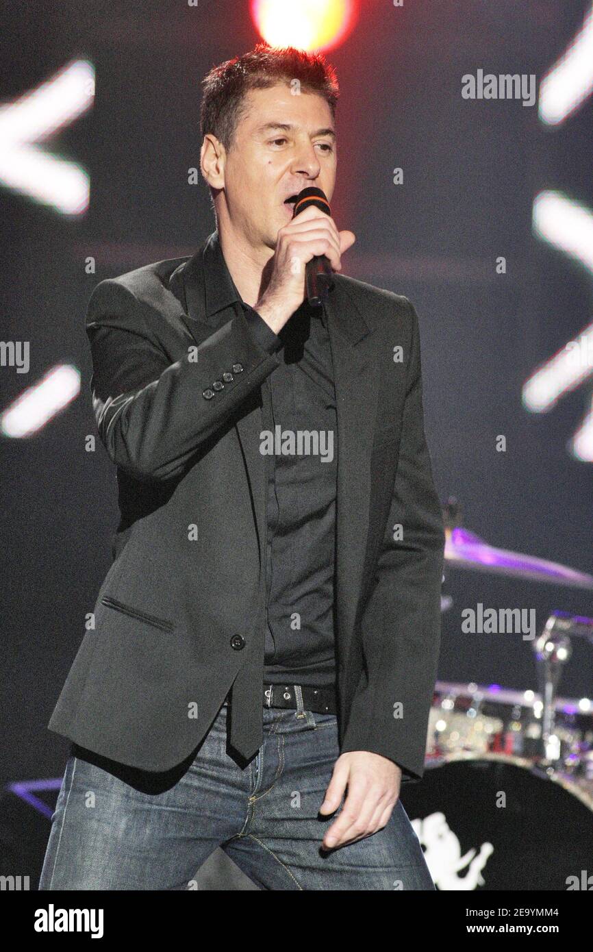 French Singer Etienne Daho performs during the celebration of the 20 th ...