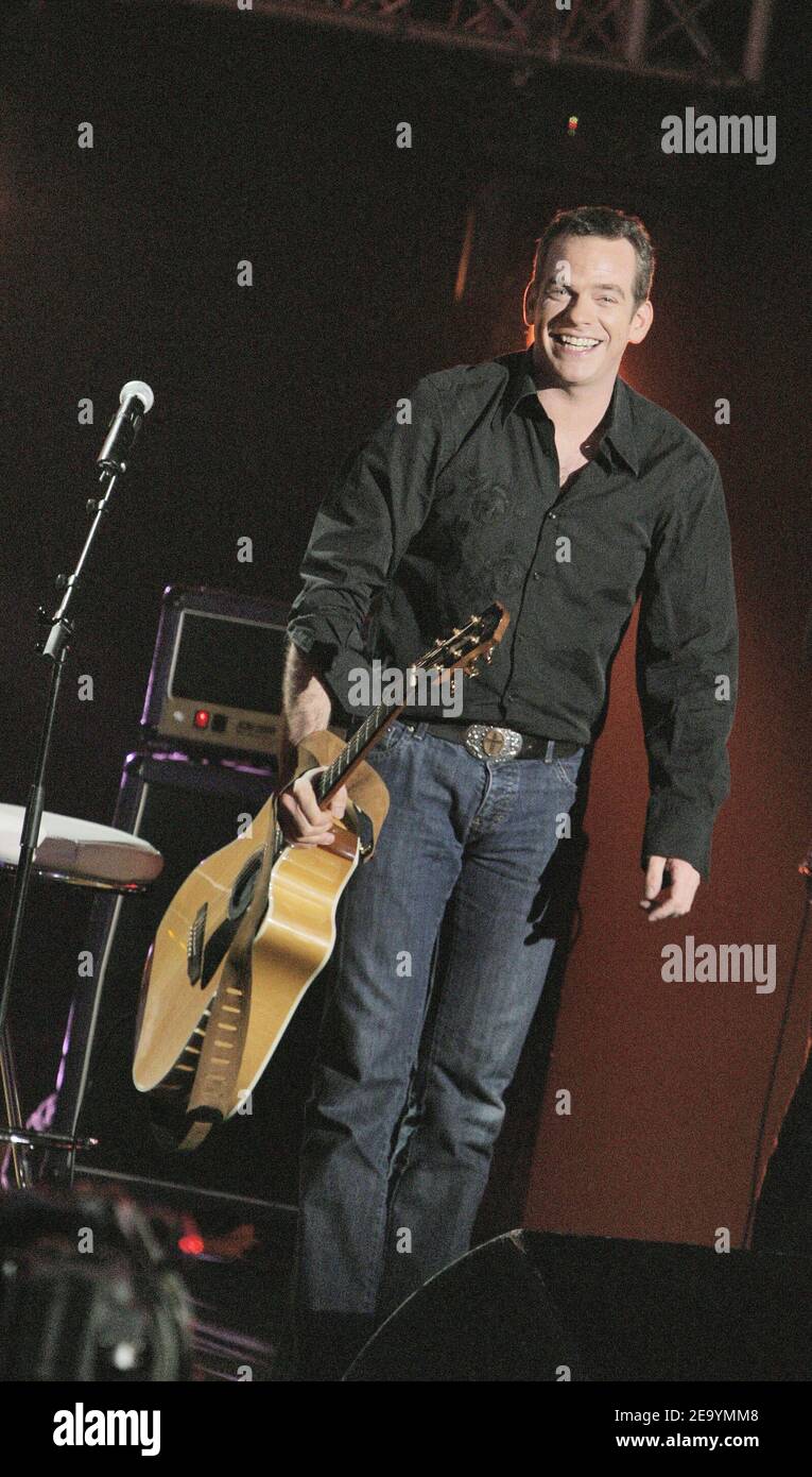 French Canadian Singer Garou performs during the celebration of the 20 ...
