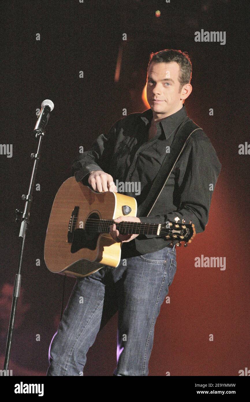 French Canadian Singer Garou performs during the celebration of the 20 ...