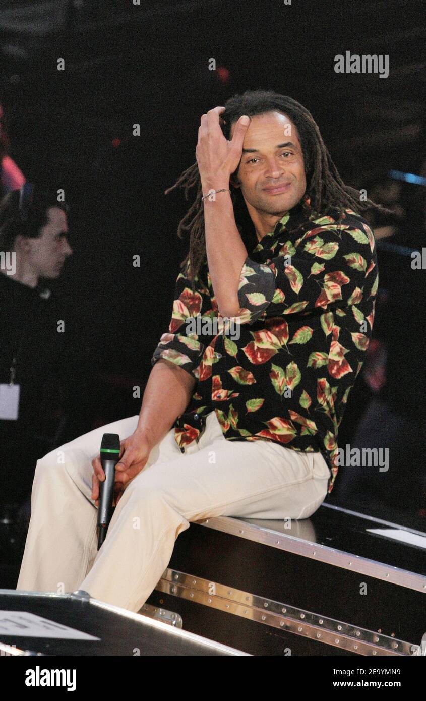 French Singer Yannick Noah performs during the celebration of the 20 th ...