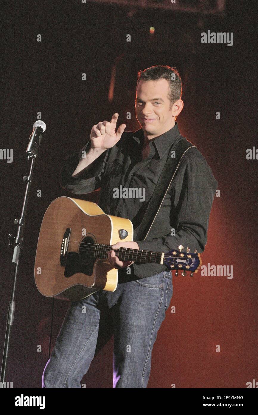 French Canadian Singer Garou performs during the celebration of the 20 ...