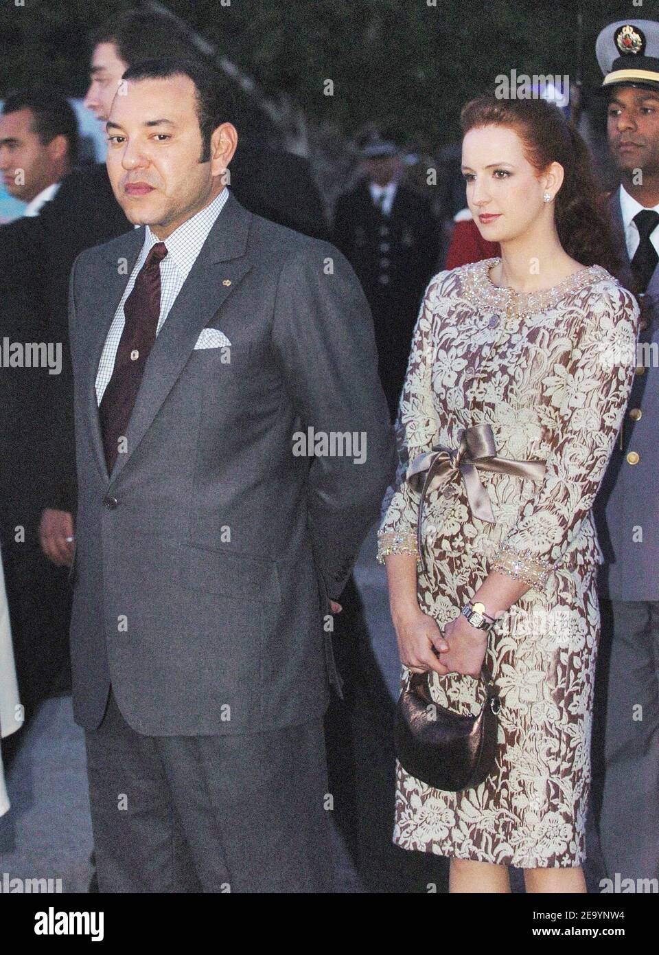 King Mohammed VI of Morocco and Princess Lalla Salma leave the Royal ...