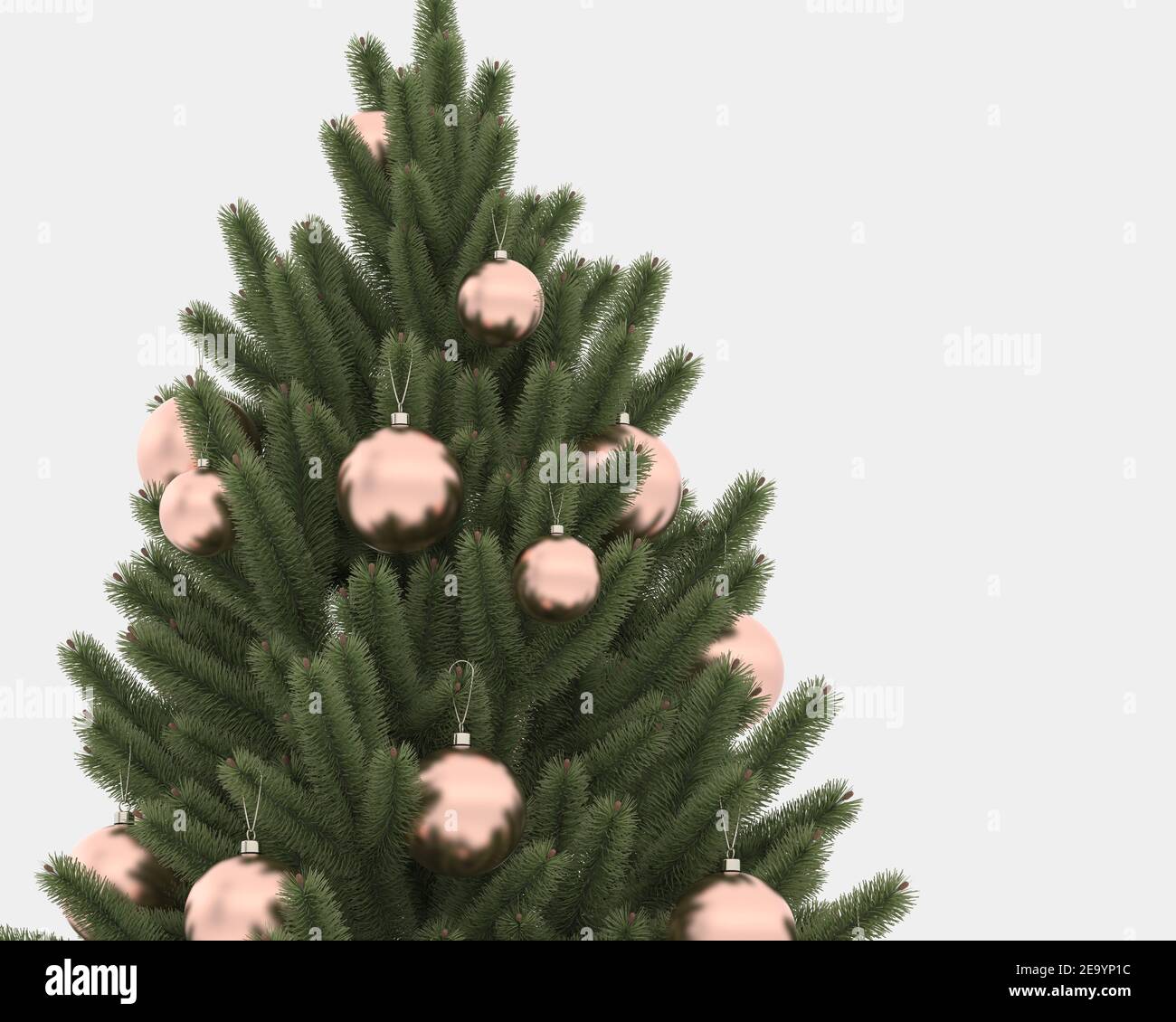 Christmas tree isolated on grey background. 3d rendering - illustration ...