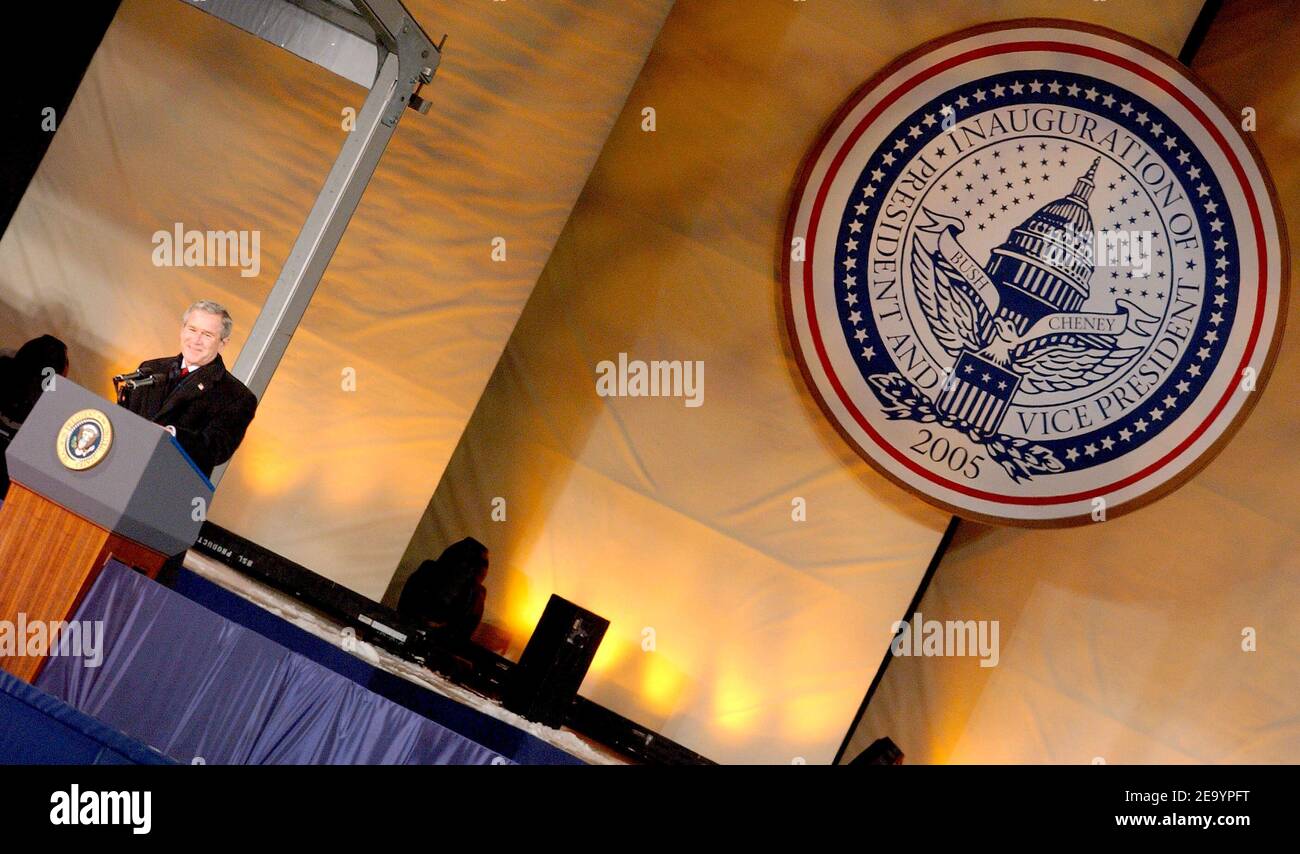 President George W. Bush adresses the crowd during the 'Celebration of ...