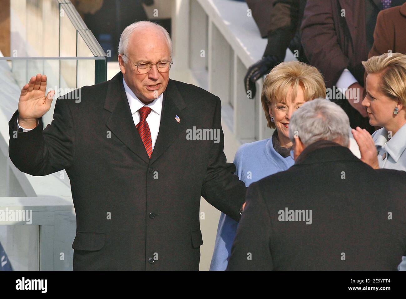U.S. Vice President Dick Cheney takes the Oath of Office during ...