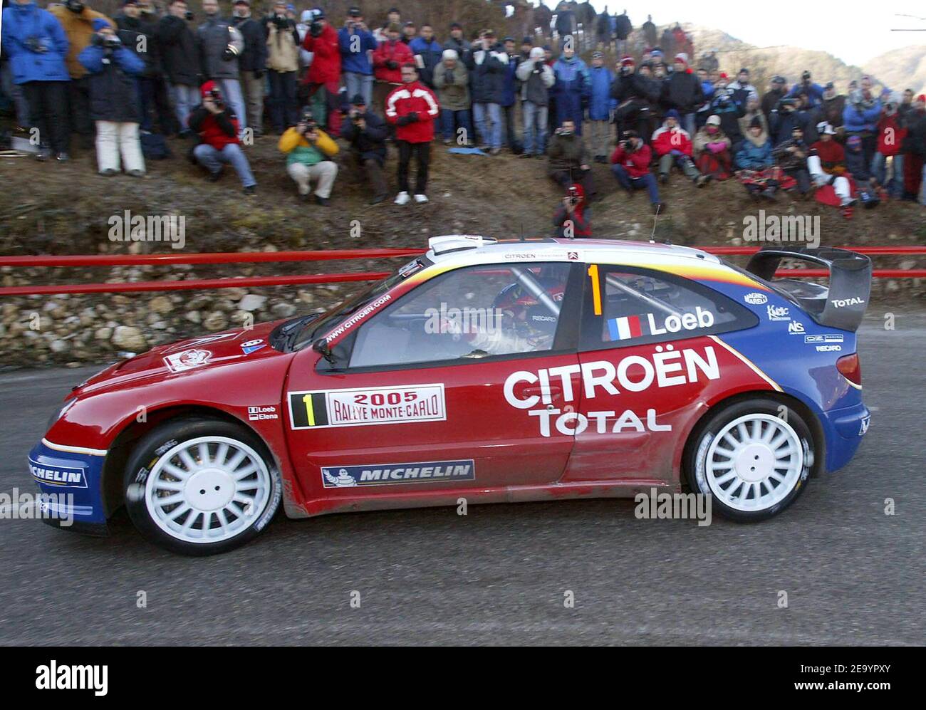 World Champion rally driver Sebastien Loeb of France takes a bend ...